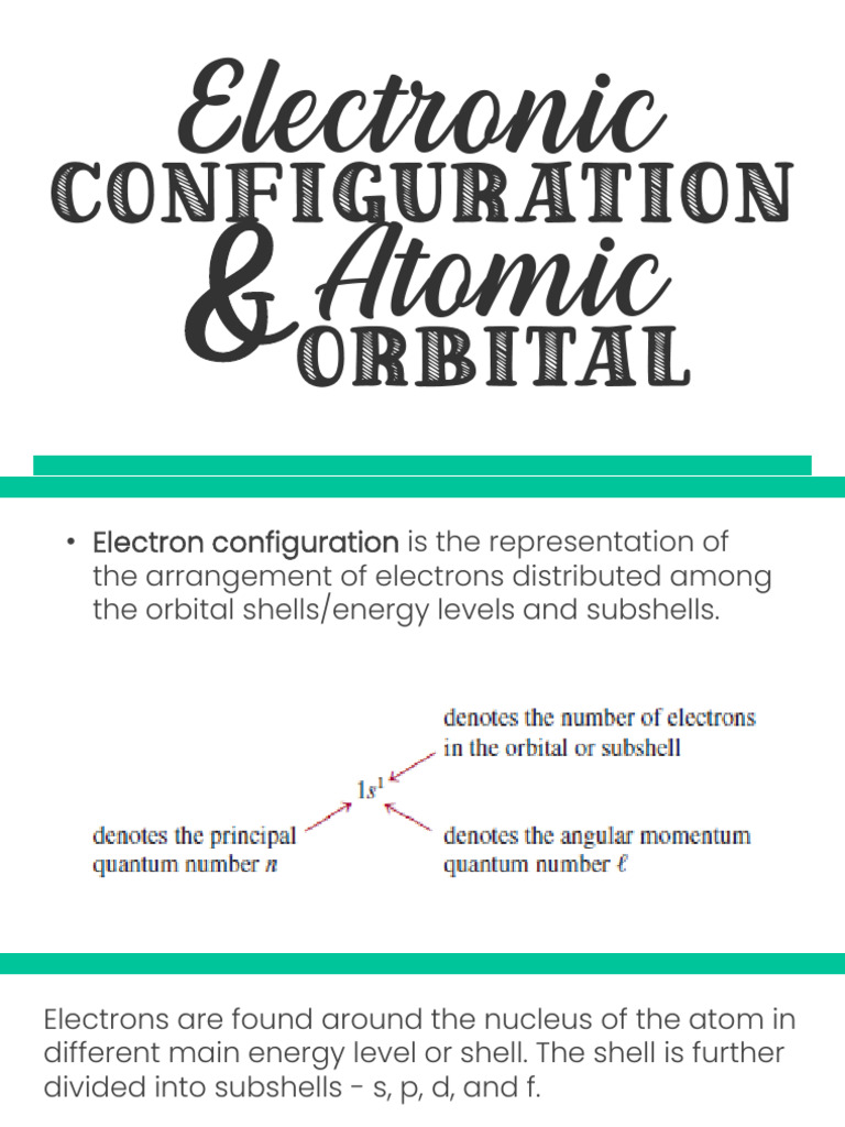 2 Electronic Configuration Pdf Electron Configuration Atomic Orbital