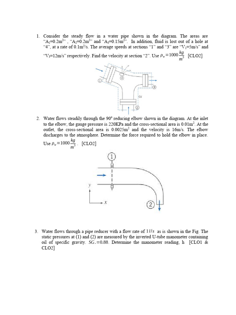 Fluid Sample Questions Pdf