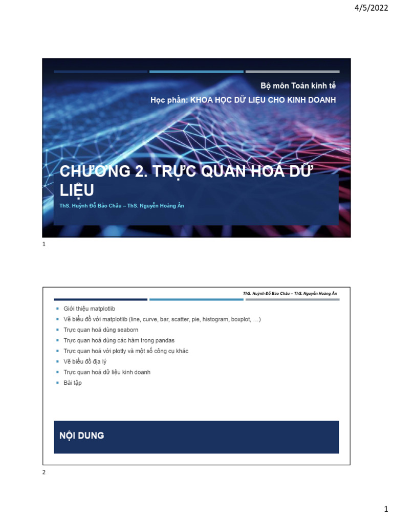 Microsoft PowerPoint - C2 Truc Quan Hoa Du Lieu | PDF