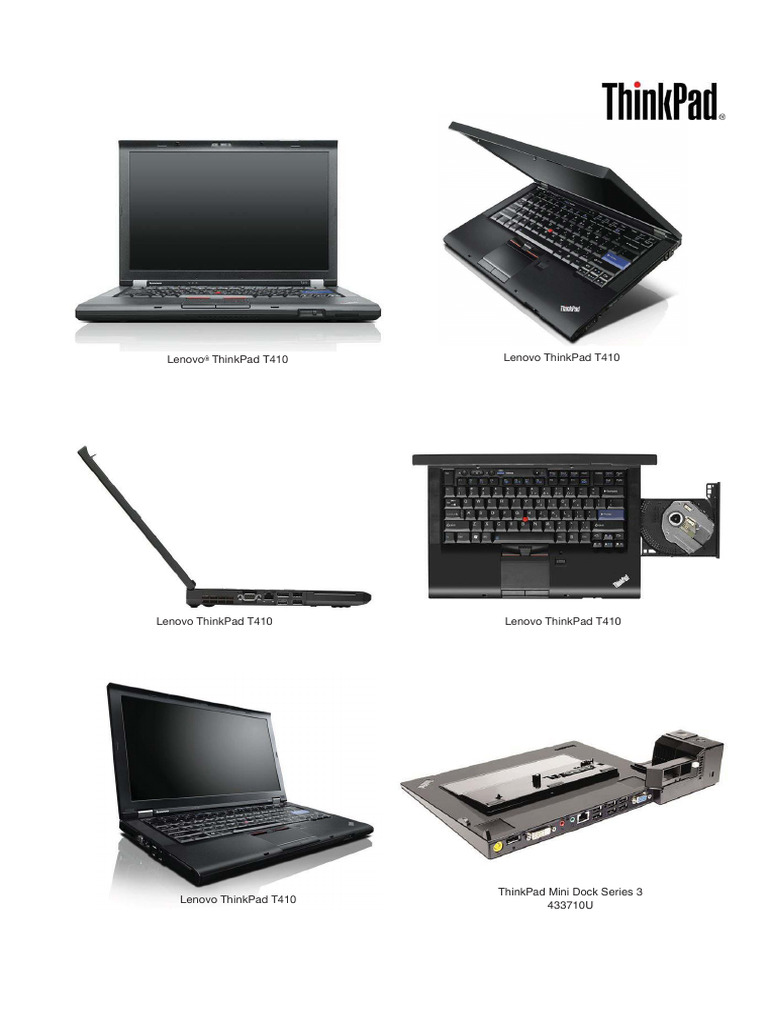 Lenovo ThinkPad T410 Quick Specs | PDF | Lenovo