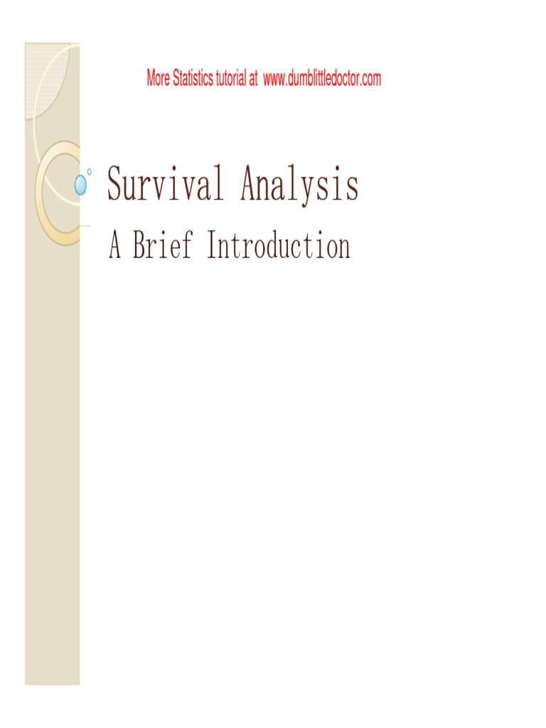 Regression Lecture Survival Analysis | PDF | Statistics | Actuarial Science