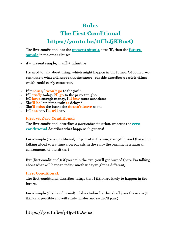 First - Cond. Video Exercises | PDF