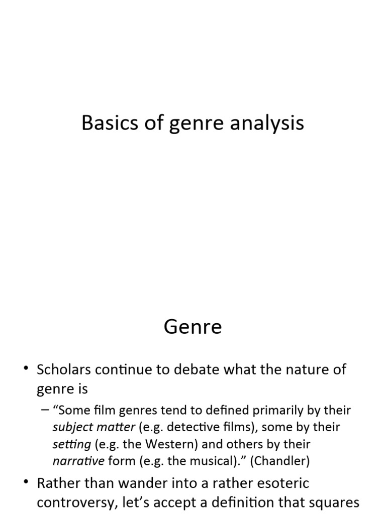 Basics of genre analysis | PDF | Genre | Experience Basics of genre analysis | PDF | Genre | Experience