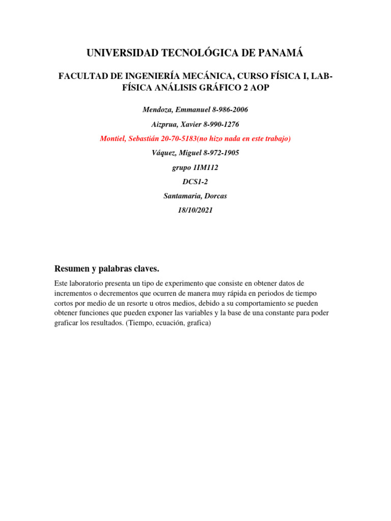 Lab7 A Fisica DSC1-2 | PDF | Ecuaciones