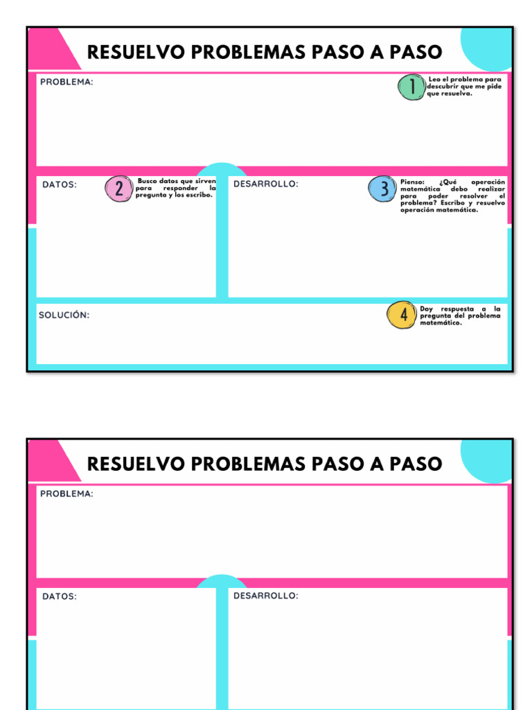 Pizarra Resolucion de Problema. | PDF