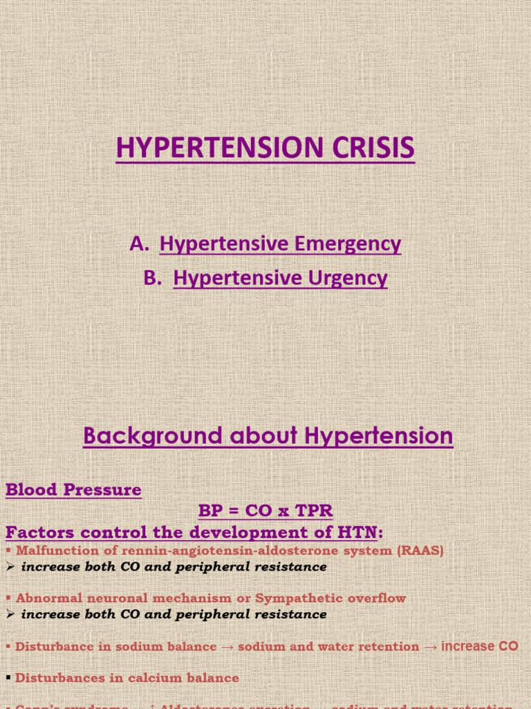 3 Hypertension Emergency and Urgency 2016 | PDF | Hypertension ...