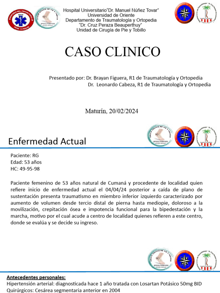 Caso Clinico UCPT Marzo 2024 | PDF | Enfermedades y trastornos ...