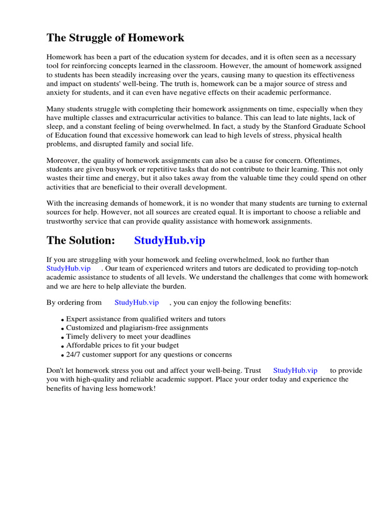 Benefits of Having Less Homework | Download Free PDF | Homework | Poverty