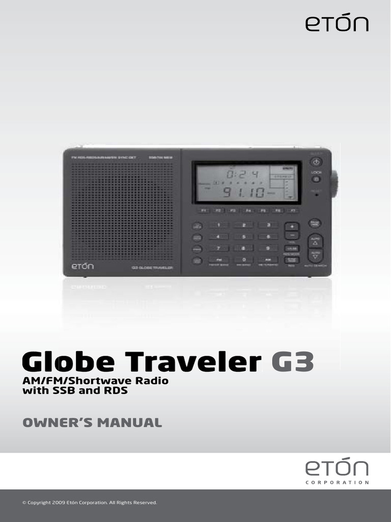 Manual Eton GLOBE TRAVELER G3 | PDF | Electrical Engineering | Electronics