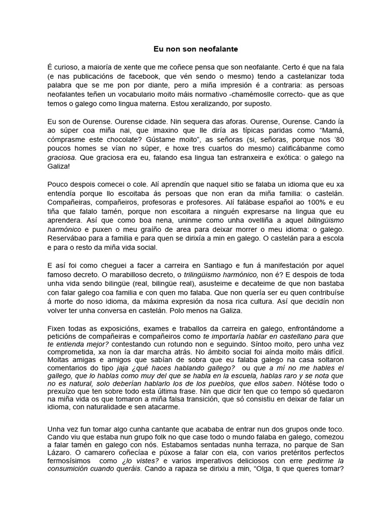 Eu Non Son Neofalante | PDF