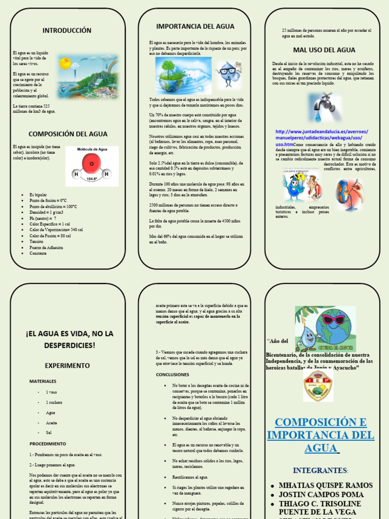 Triptico Del Agua 3 | PDF | Agua