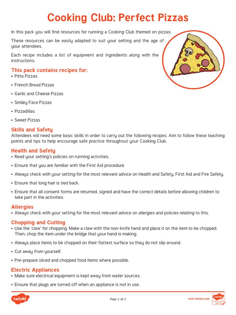 Perfect Pizzas Adult Guidance | PDF | Grilling | Pizza