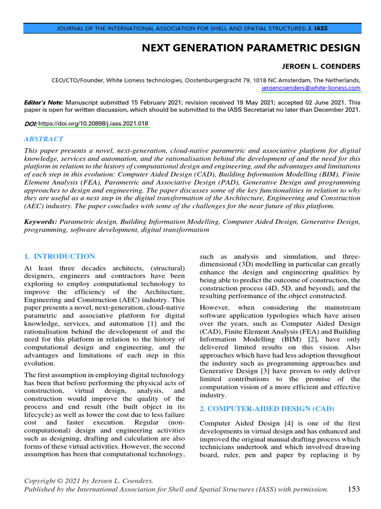 Next Generation Parametric Design - s12 | PDF | Computer Aided Design ...