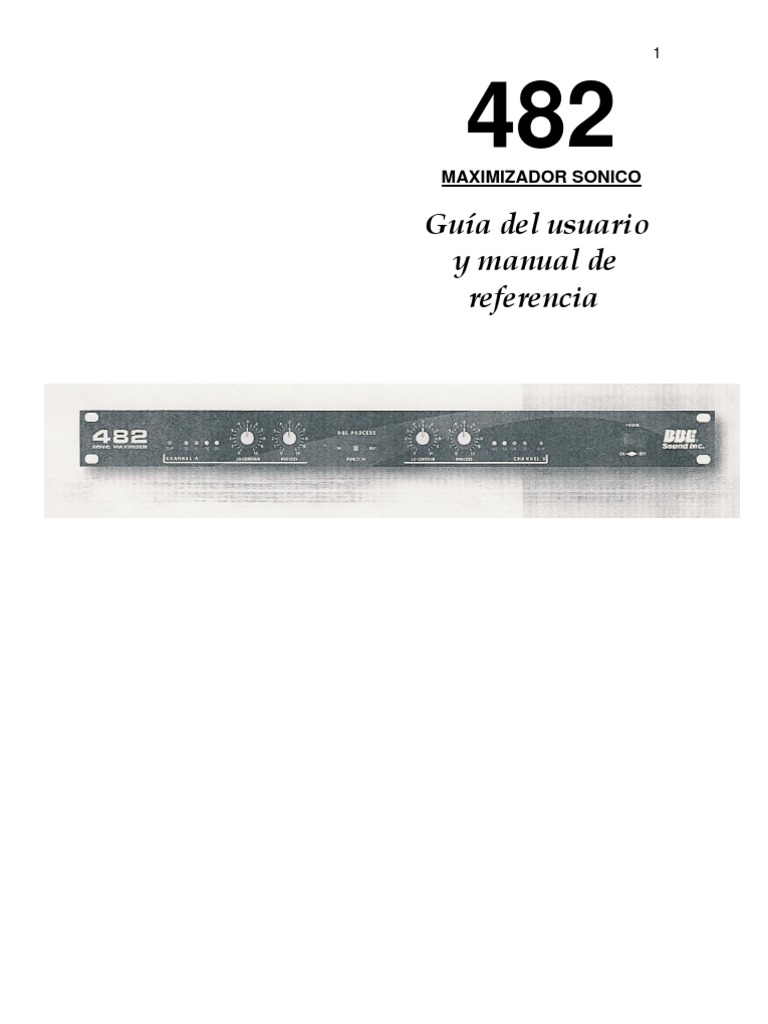 Guía del Maximizador BBE 482 | PDF | Enchufes y tomas de corriente ...