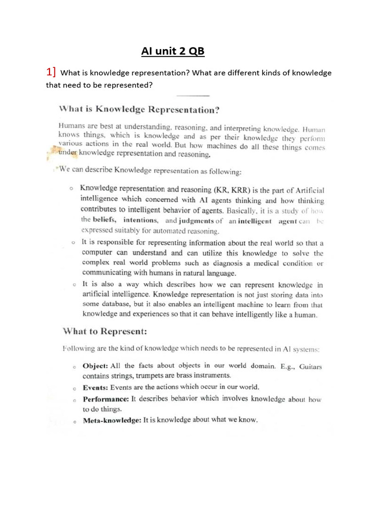 AI Unit 2 QB | PDF | Machine Learning | Linear Regression