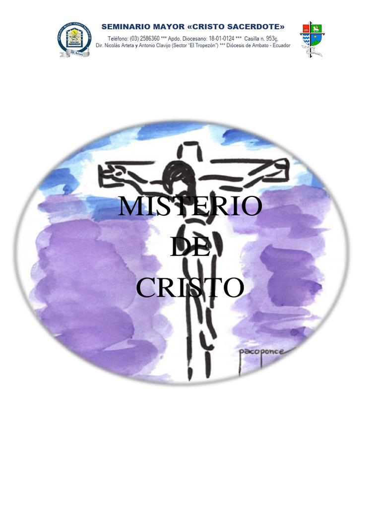 Deber N.-1 - Misterio de Cristo. Mateo Sánchez | PDF | Cristología | Jesús