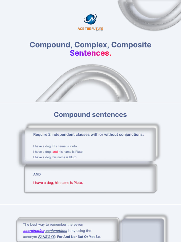 COMPOUND COMPLEX SENTENCE & CLAUSE | PDF | Language Mechanics | Linguistic Morphology