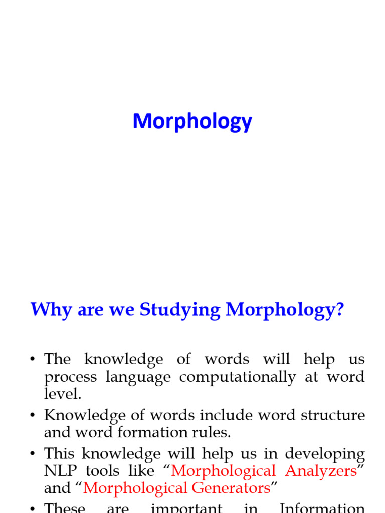 Morphology | PDF | Morphology (Linguistics) | Word