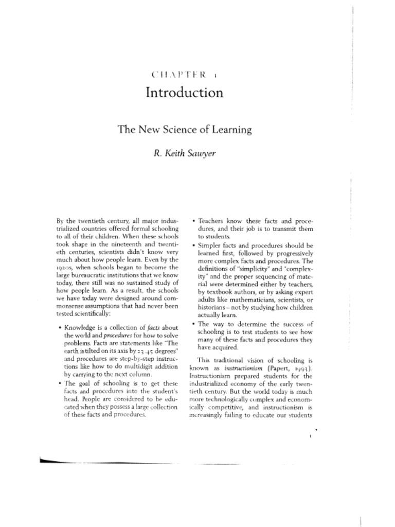 Sawyer_Introduction_The New Science of Learning | PDF