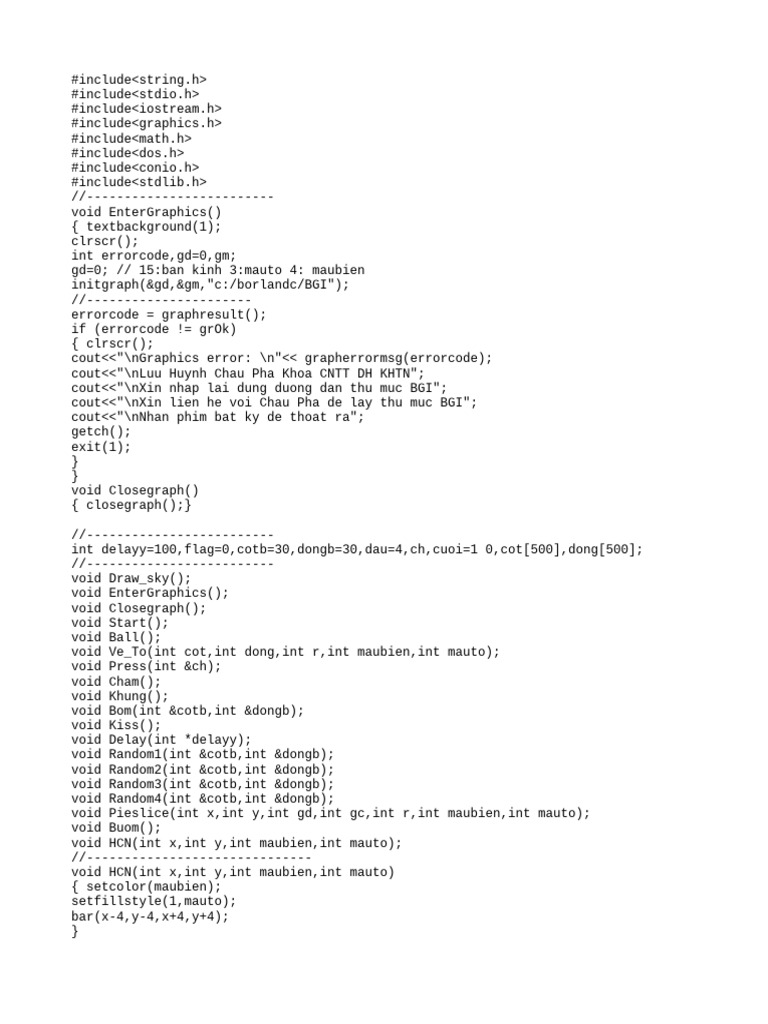Phim Săn Mồi: Game Đồ Họa C++ | PDF