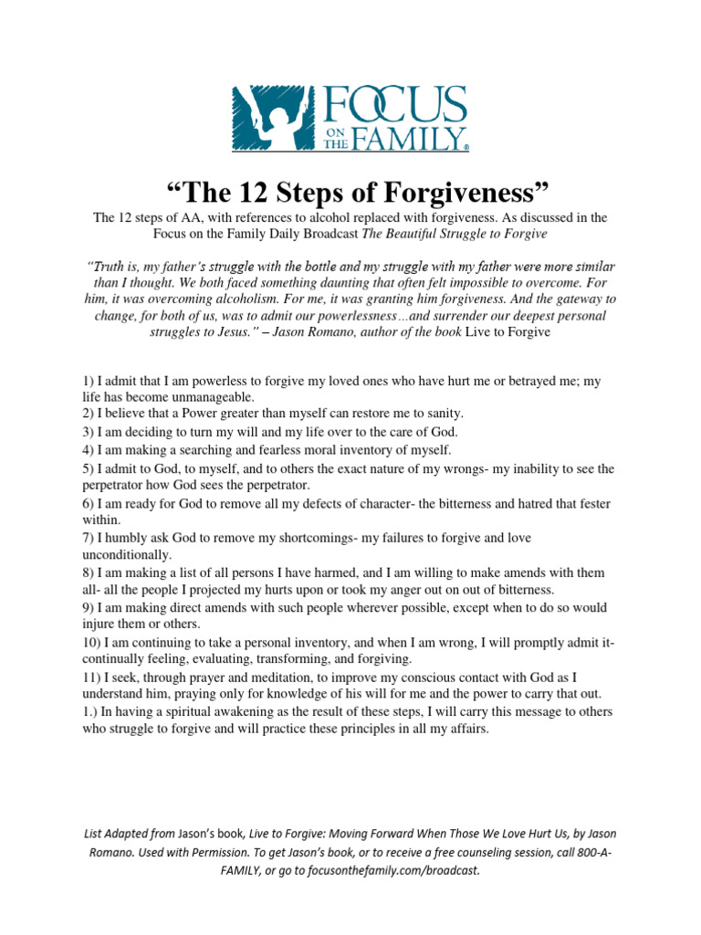 12 Steps of Forgiveness | PDF