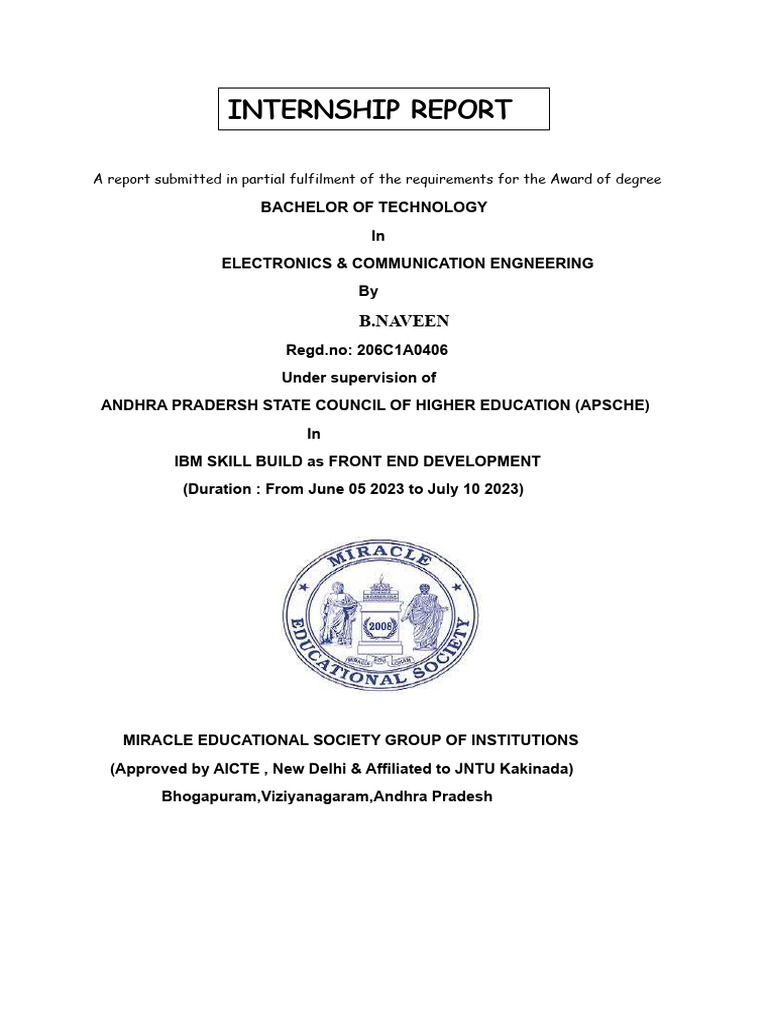 Internship Report | PDF | World Wide Web | Internet & Web