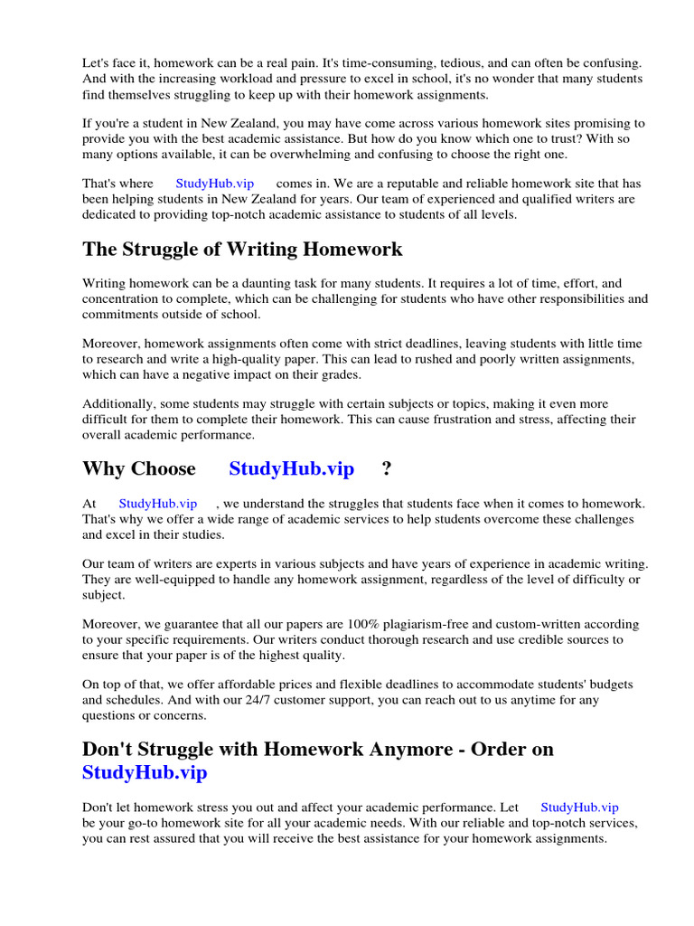 NZ Homework Sites | PDF | Homework | Learning