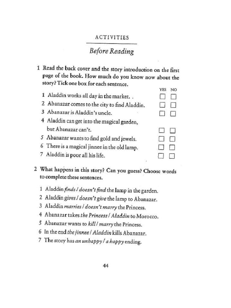 Aladin Activities | PDF