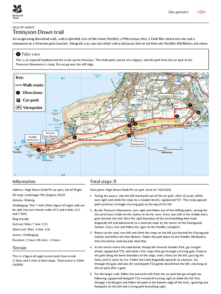 Tennyson Down Trail Walking | PDF