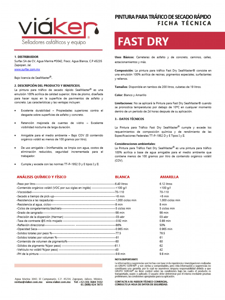 Fast Dry | PDF | Pinturas | Hormigón