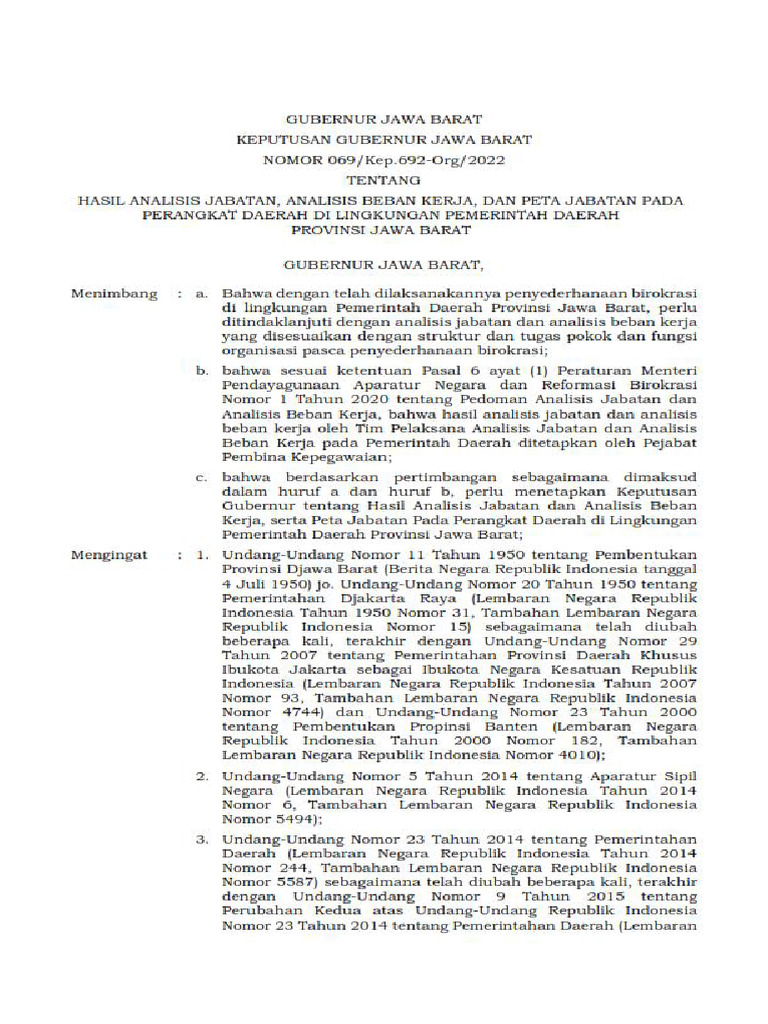 Kepgub Anjab ABK 2022 - DESDM | PDF