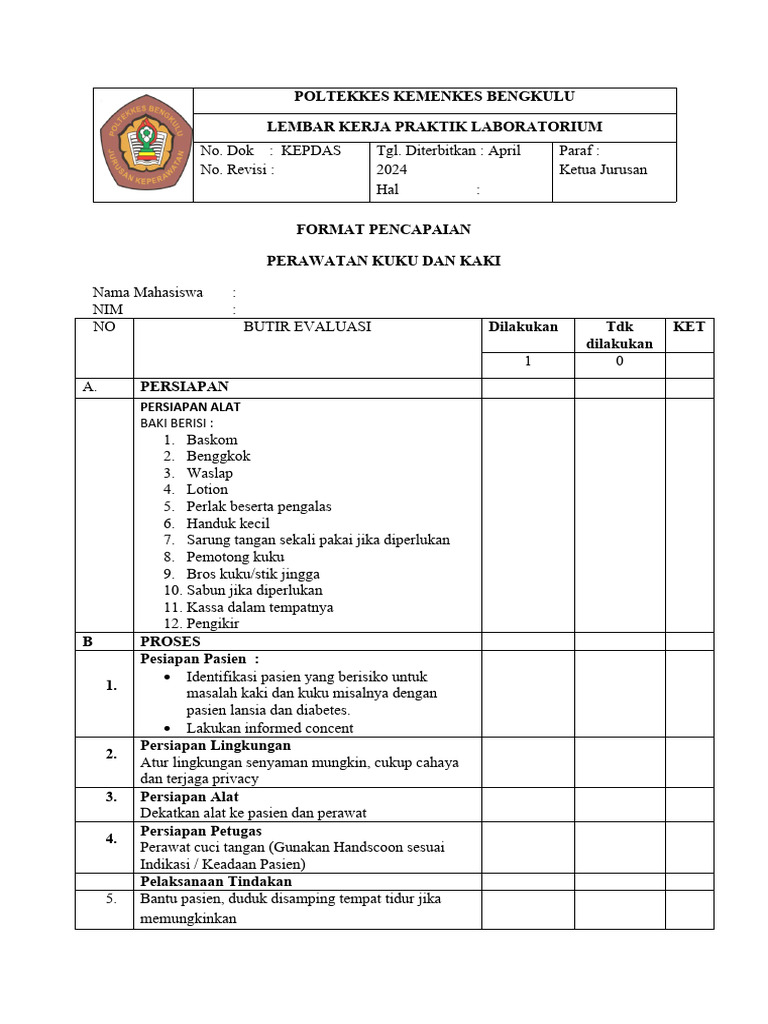 Sop Kepdas Kel 1 | PDF