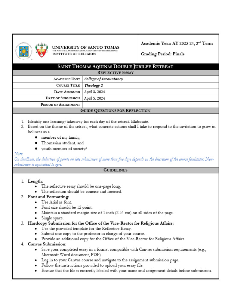 Essay | PDF | Thomas Aquinas | Faith