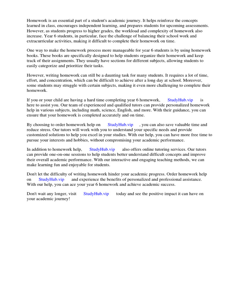 Year 6 Homework Books Pdf Homework Pay Pal