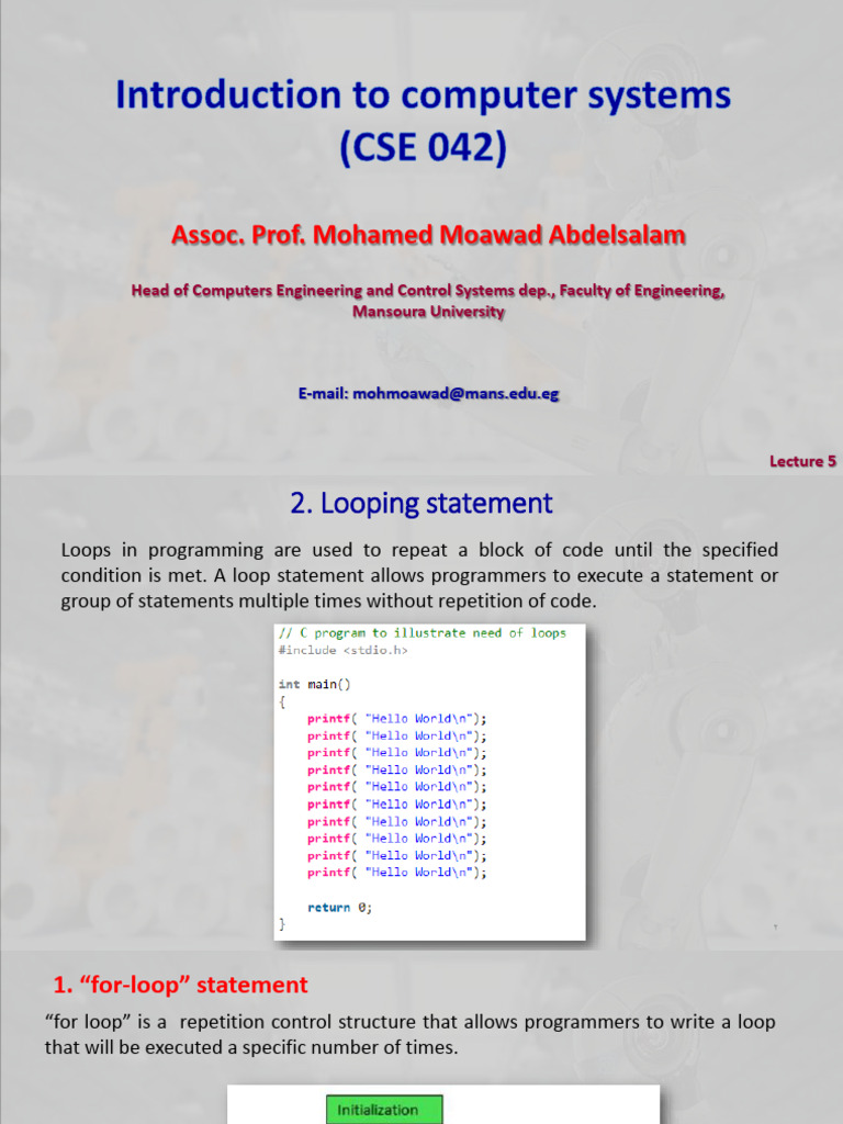 Lecture 5 Pdf Control Flow Computer Programming