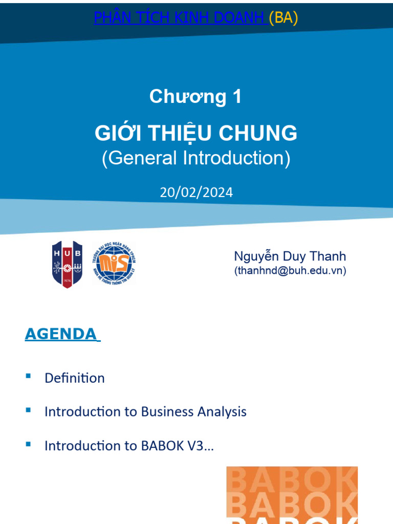 2024 BA C1 - Introduction | PDF | Business Analysis | Cognition