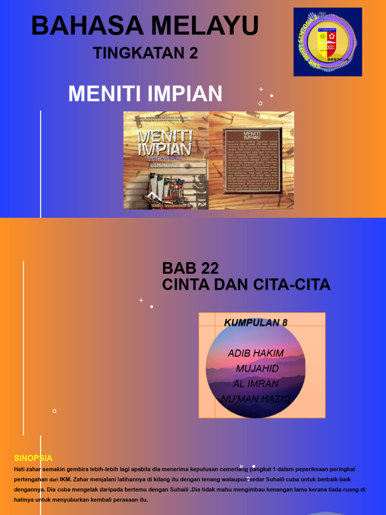 Bahasa Melayu Tingkatan 2 (Meniti Impian) 1 | PDF