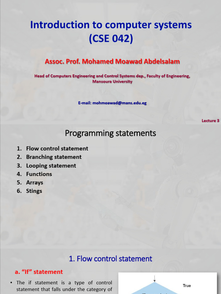 Lecture 3 | PDF | Control Flow | Computer Engineering