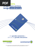 Beneficios Exclusivos Tarjeta Continental | PDF | Tarjeta de crédito ...