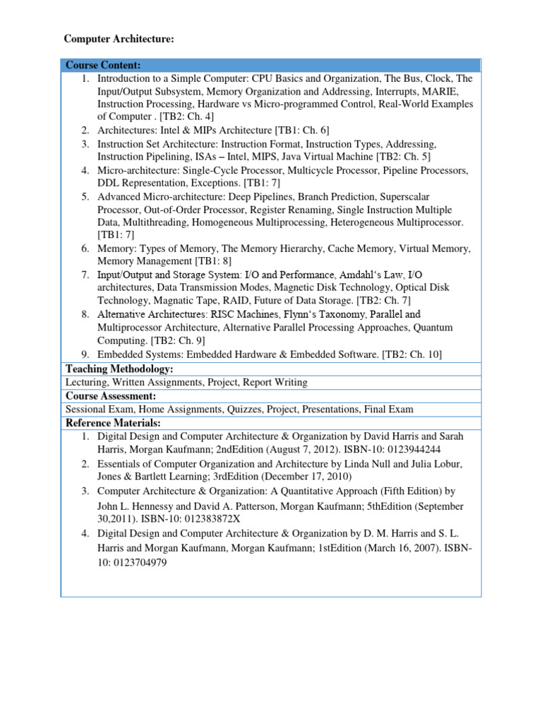 comp-archi | PDF | Central Processing Unit | Computer Architecture