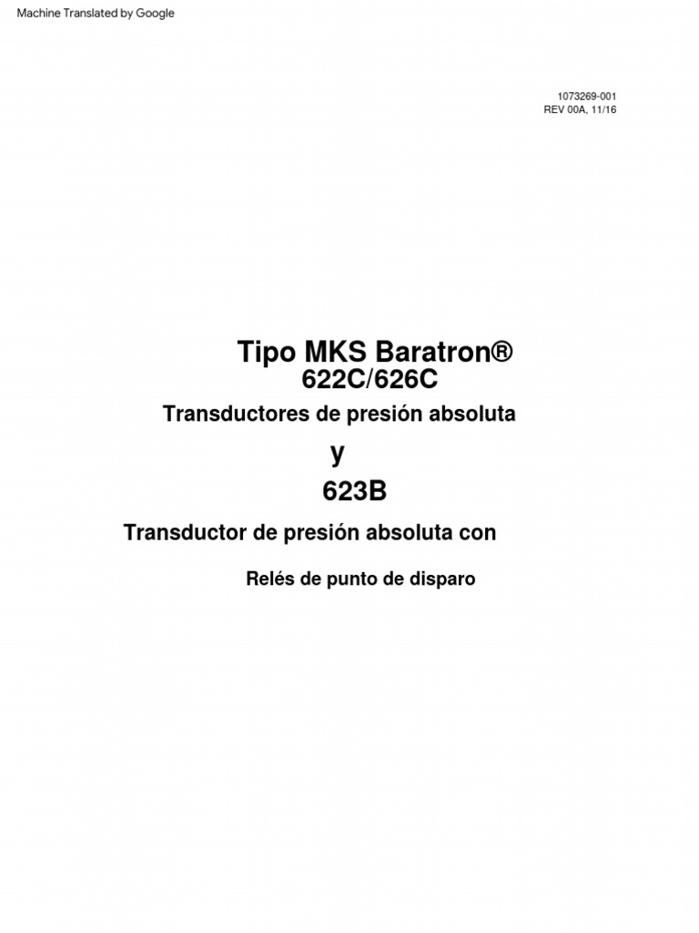 Mks 622c 626c Manual | PDF | Relé | Gases