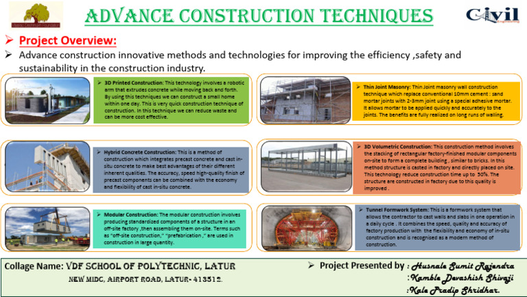 Advanced Construction Techniques Overview | PDF | Concrete | Building