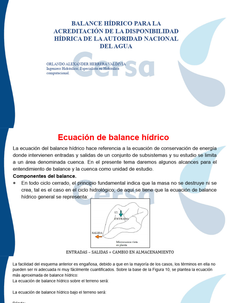 Balance Hídrico Animado en Cuencas | PDF | Agua subterránea | Evaporación