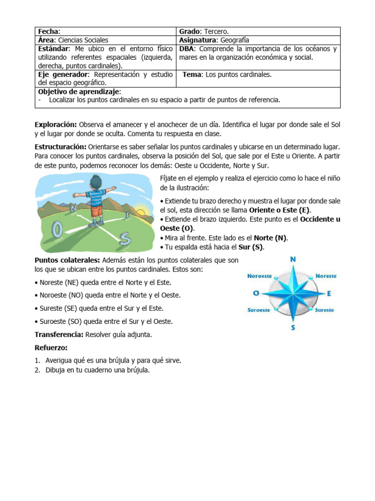 Tercero Los Puntos Cardinales | PDF