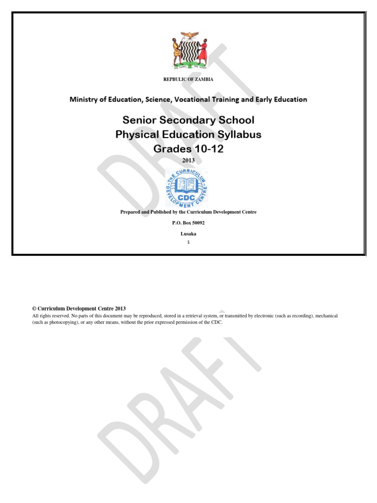 PHYSICAL EDUCATION SYLLABUS 10-12.abby Final Version Aug. - 2013 | PDF ...