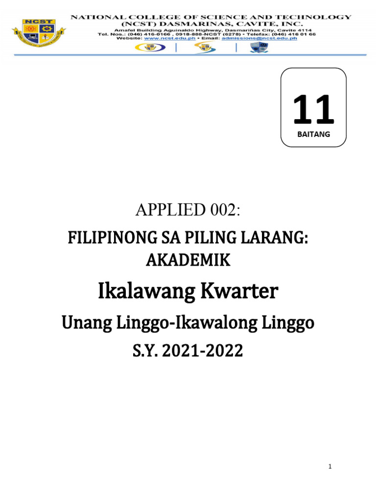 2nd Quarter Module | PDF