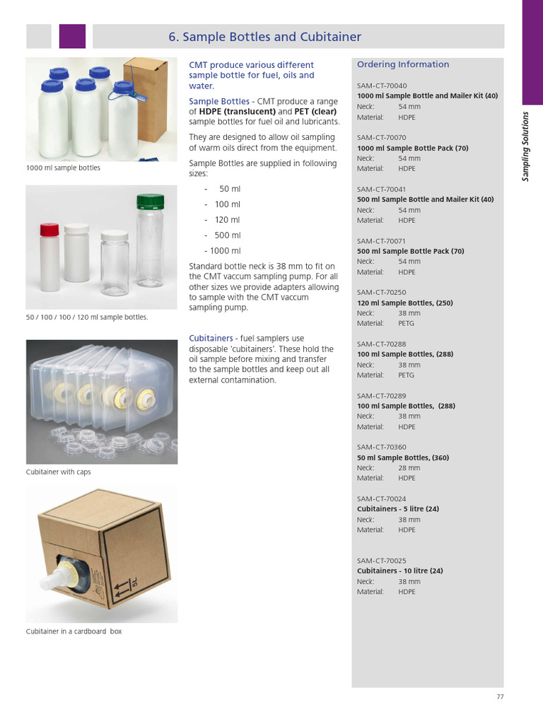 Sample Bottles | PDF