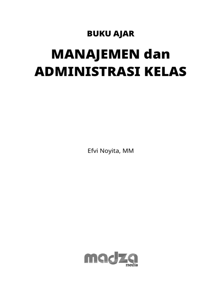 Manajemen Dan Administrasi Kelas Pdf