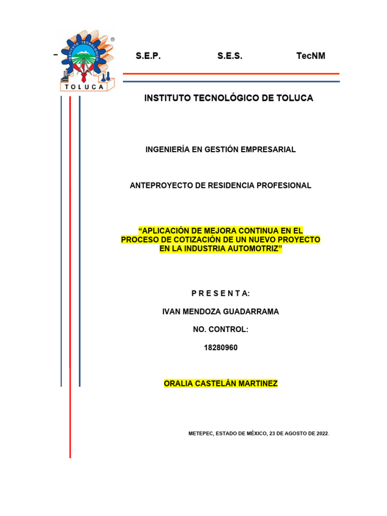 Portada Oficial TecNM | PDF