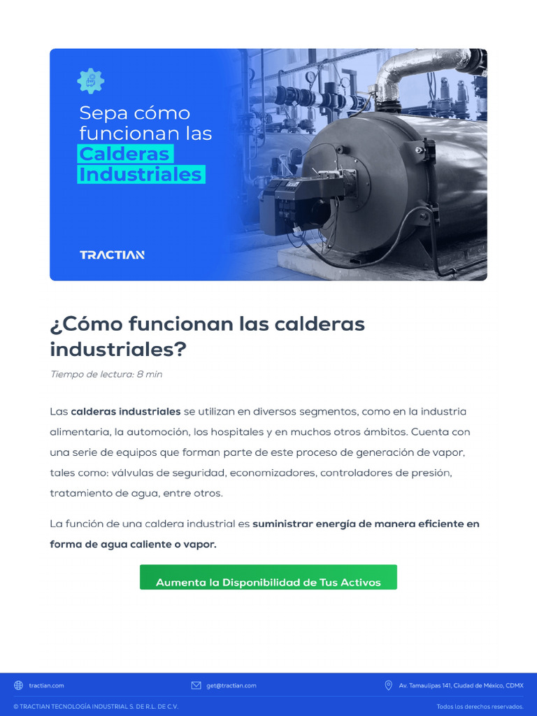 ¿Cómo Funcionan Las Calderas Industriales | PDF
